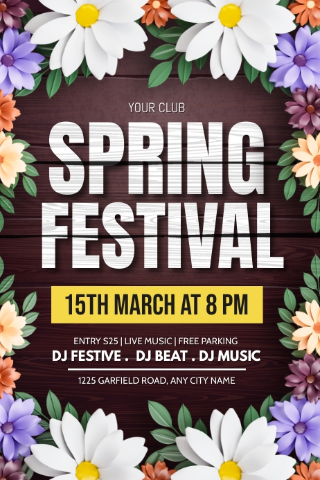 Plantilla de spring party invitation | PosterMyWall