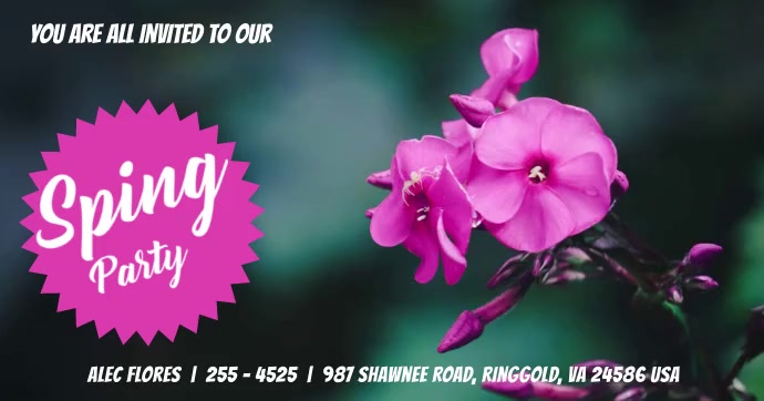 Copy of spring party invitations | PosterMyWall