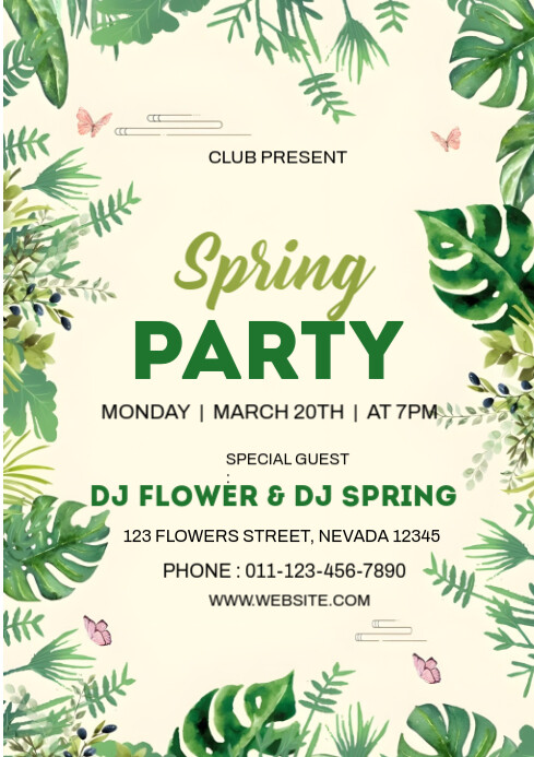Copy of Spring Party Post A4 | PosterMyWall