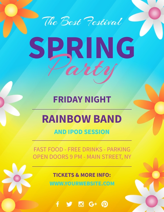 Plantilla de Spring Party Poster Design | PosterMyWall
