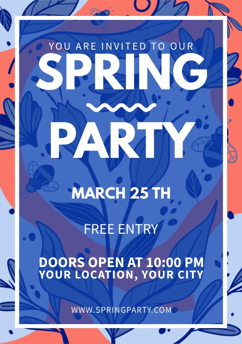 Spring Party Poster Template | PosterMyWall