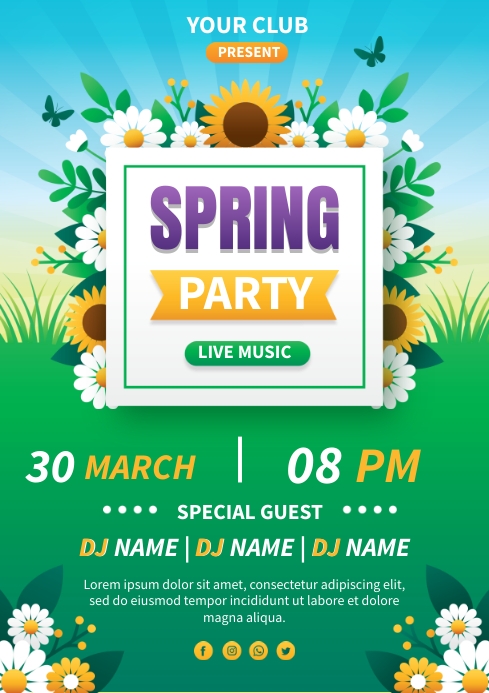 Copy of Spring Party Poster | PosterMyWall