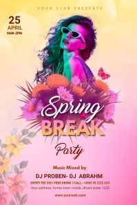 Spring Break Party Poster Template | PosterMyWall