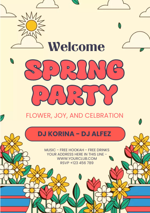 Spring Party Poster Template | PosterMyWall
