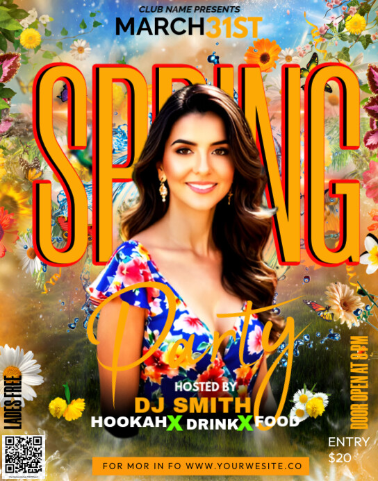 Spring Party Poster/wallboard Template | PosterMyWall