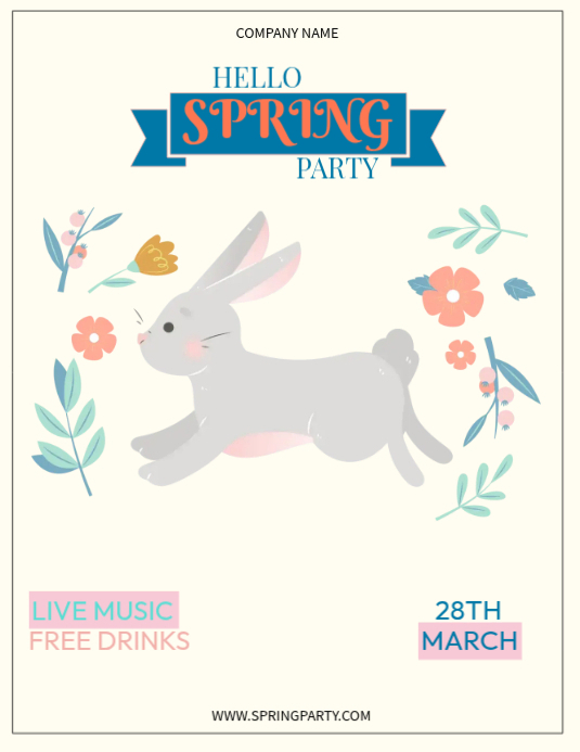 Plantilla de Spring Party Template | PosterMyWall