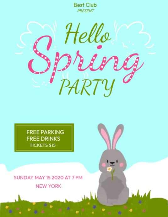 Plantilla de Spring Party Template | PosterMyWall