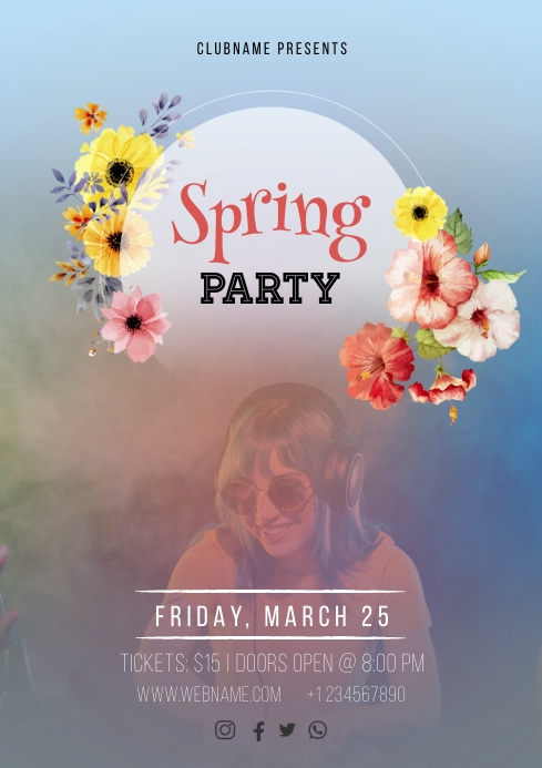spring party template | PosterMyWall