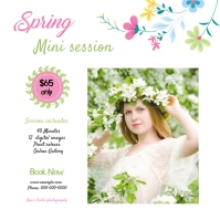 Spring Photography Mini Session Template | PosterMyWall