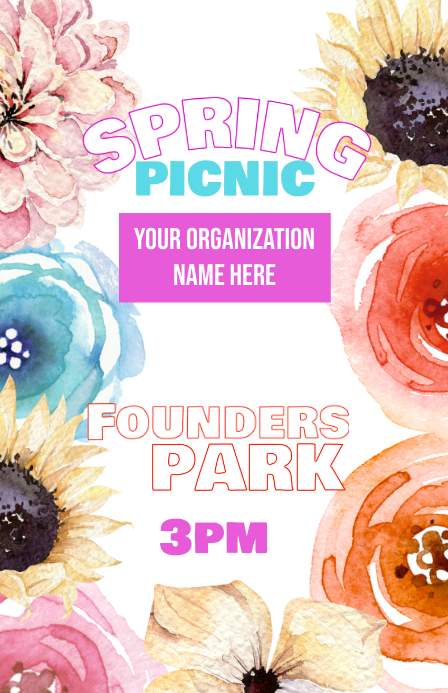 Spring Picnic Event poster Template | PosterMyWall