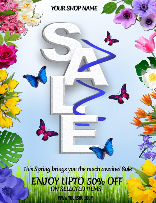 Spring Retail Flyer, Retail, Sale, Spring Sale Event Template ...