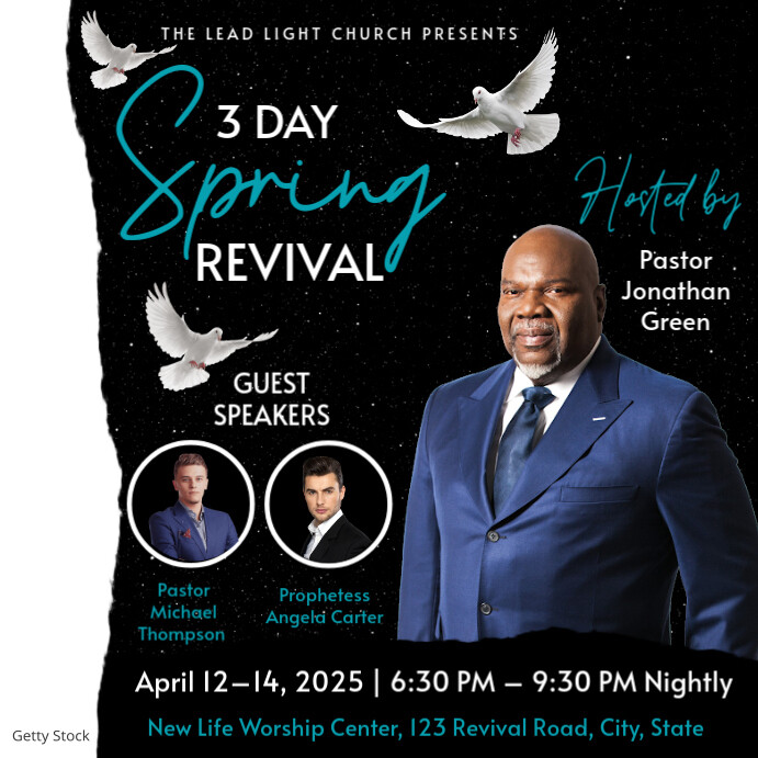 Copy of Spring Revival Service Flyer | PosterMyWall