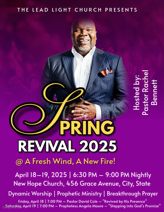 Copy of Spring Revival Service Flyer | PosterMyWall