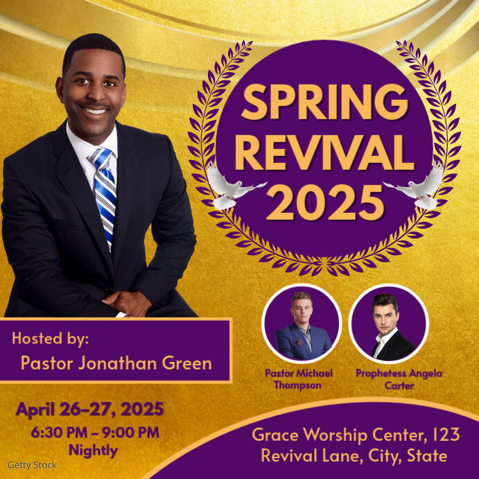 Copy of Spring Revival Service Flyer | PosterMyWall