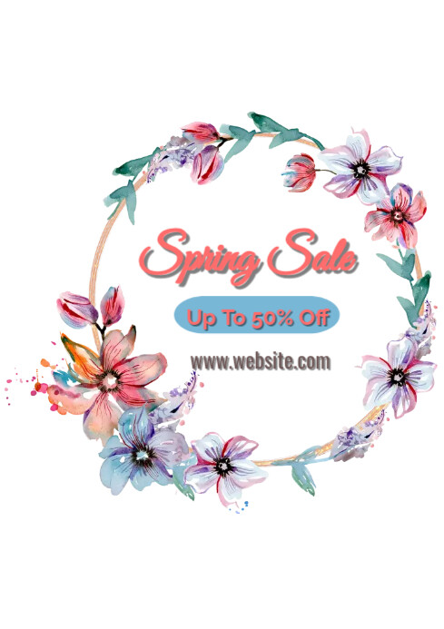 Spring Sale A4 Template | PosterMyWall