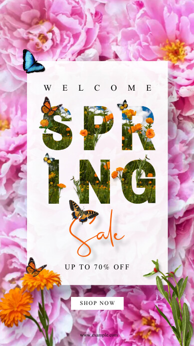 spring sale ad Instagram Story Template | PosterMyWall