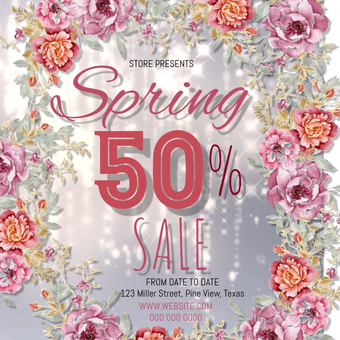 SPRING SALE EVENT FLYER POSTER TEMPLATE | PosterMyWall