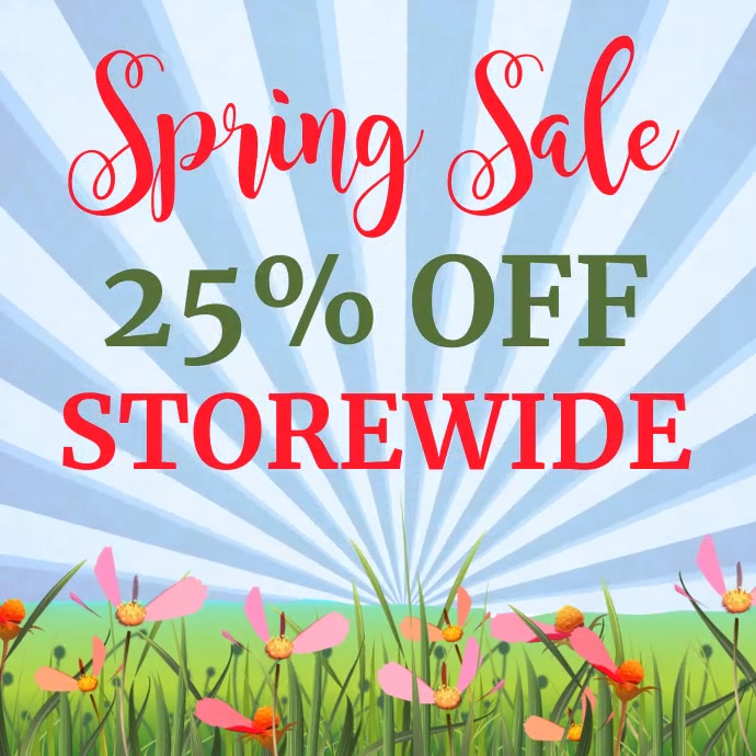 Spring Sale Event Video Social Media Template | PosterMyWall