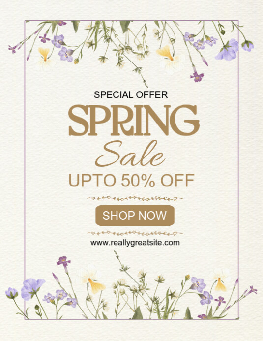 Copy of Spring sale flyer ad template | PosterMyWall