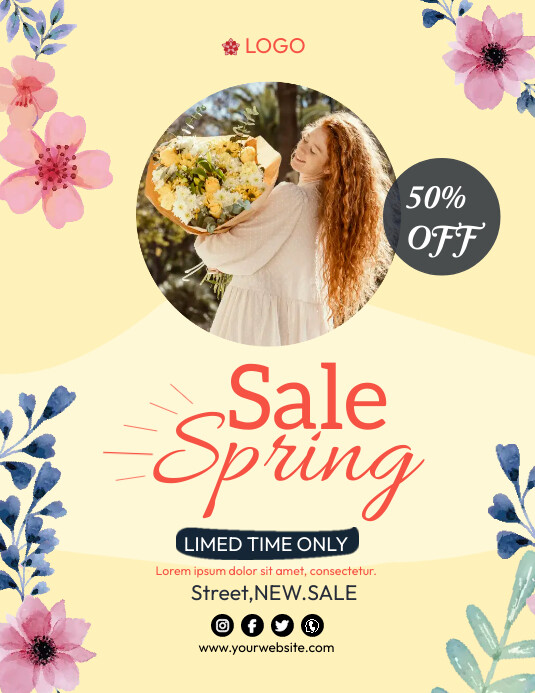 spring sale flyer Templat | PosterMyWall