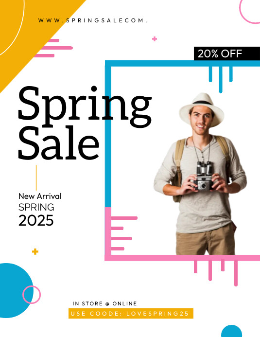 spring sale flyer with model Template | PosterMyWall