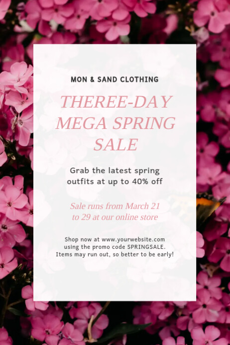 Spring Sale Poster Template | PosterMyWall