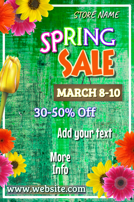 Spring Sale Poster Template | PosterMyWall