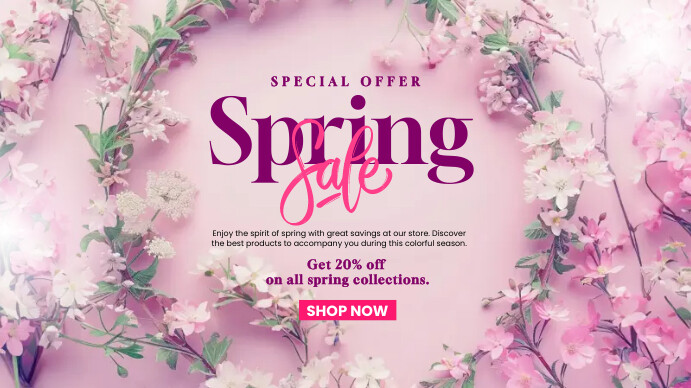 Copy of Spring Sale Promo Landscape Banner Template | PosterMyWall