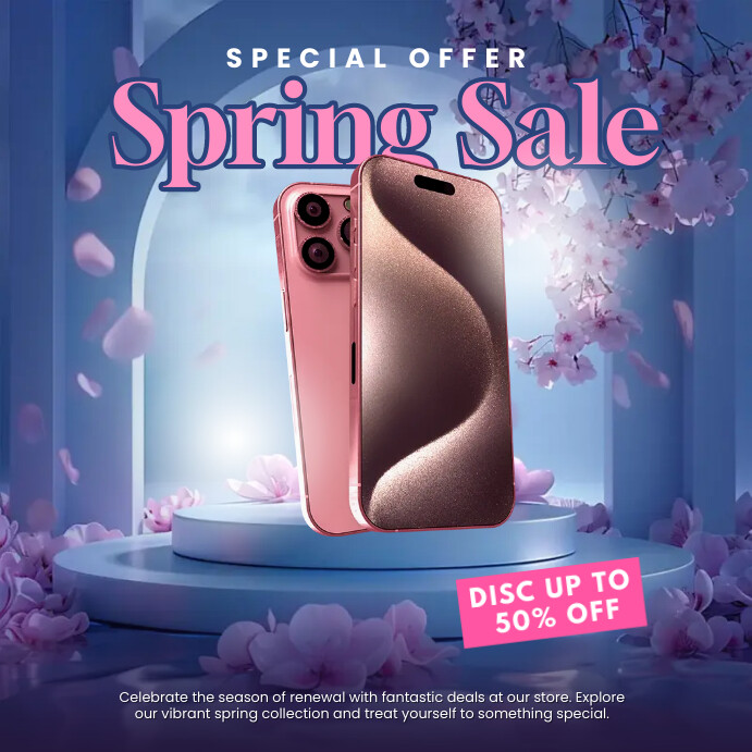 Spring Sale Promo social media post template | PosterMyWall