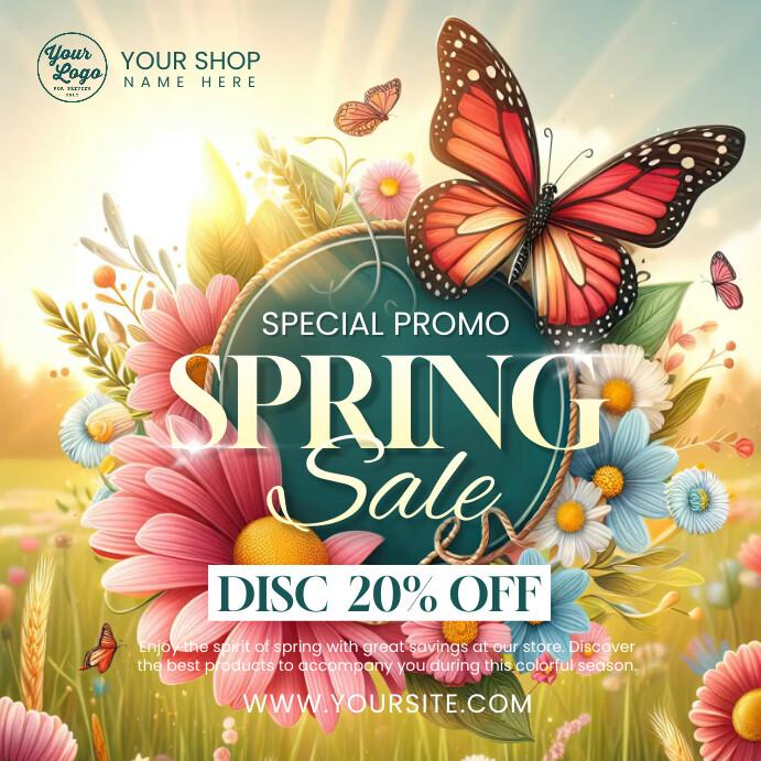 Plantilla de Spring Sale Promo social media post template | PosterMyWall
