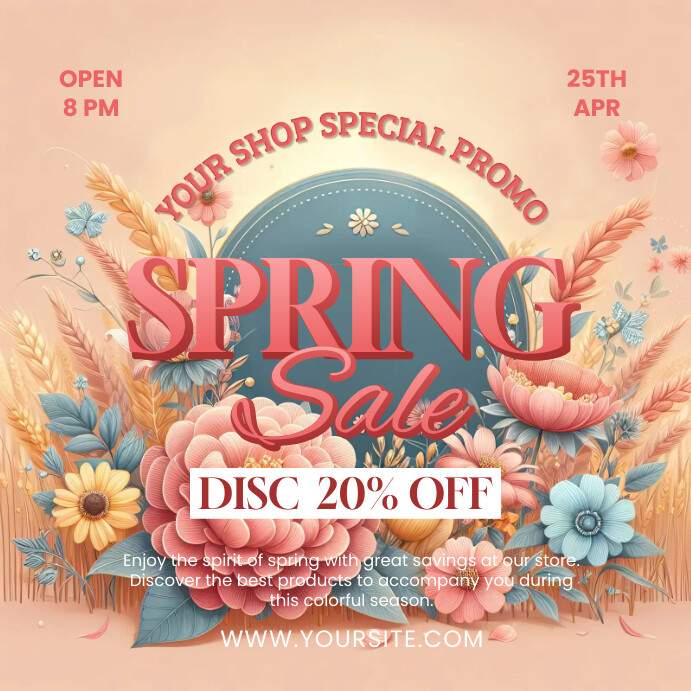 Spring Sale Promo social media post template | PosterMyWall