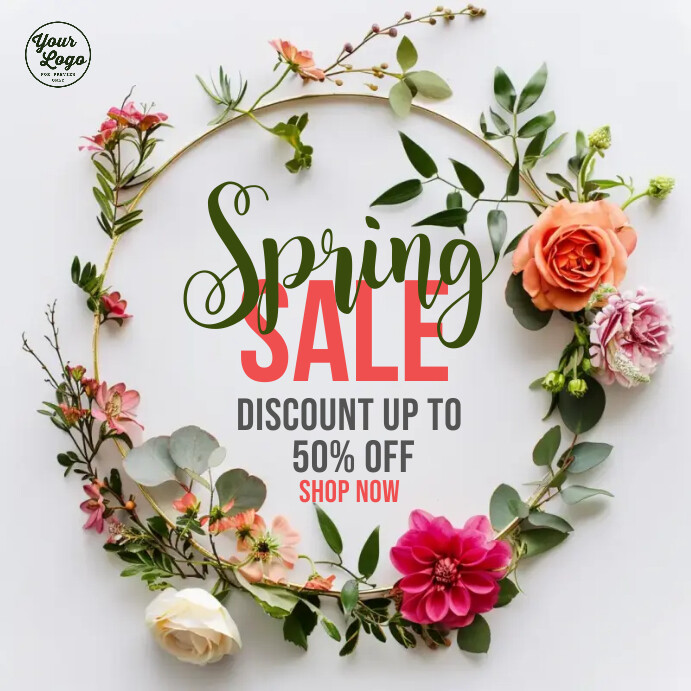 Plantilla de Spring Sale Promo Square Flyer template | PosterMyWall