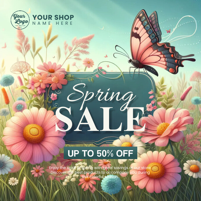 Spring Sale Social Media Promo Template | PosterMyWall