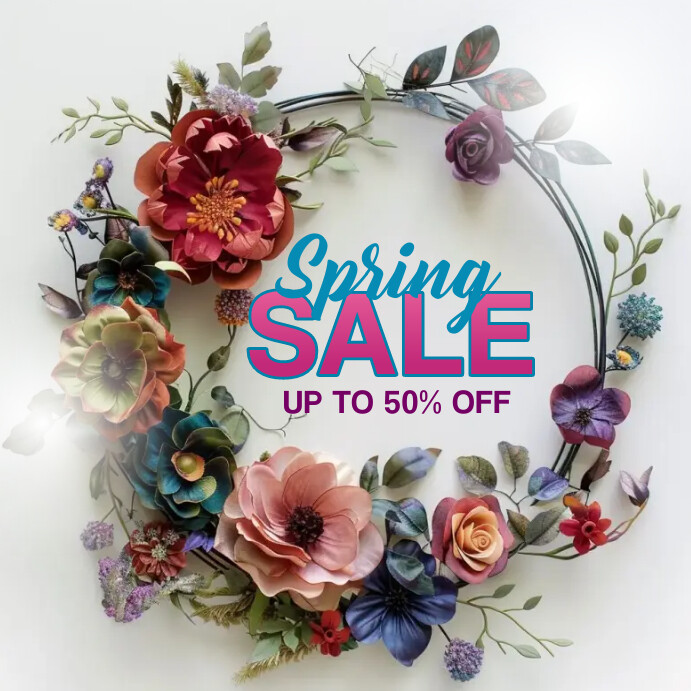 Copy of Spring Sale Square Flyer Promo Template | PosterMyWall