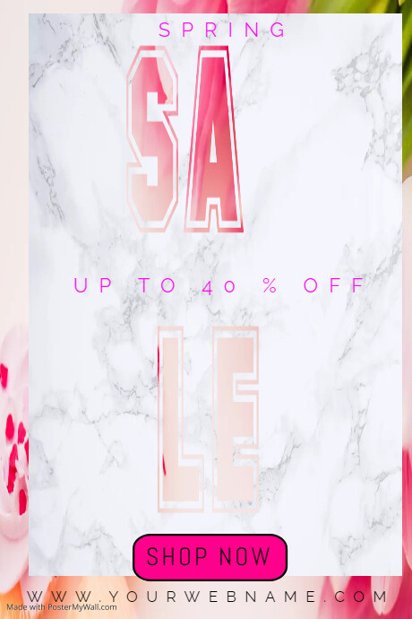 Spring Sale Up to 40 % off Template | PosterMyWall