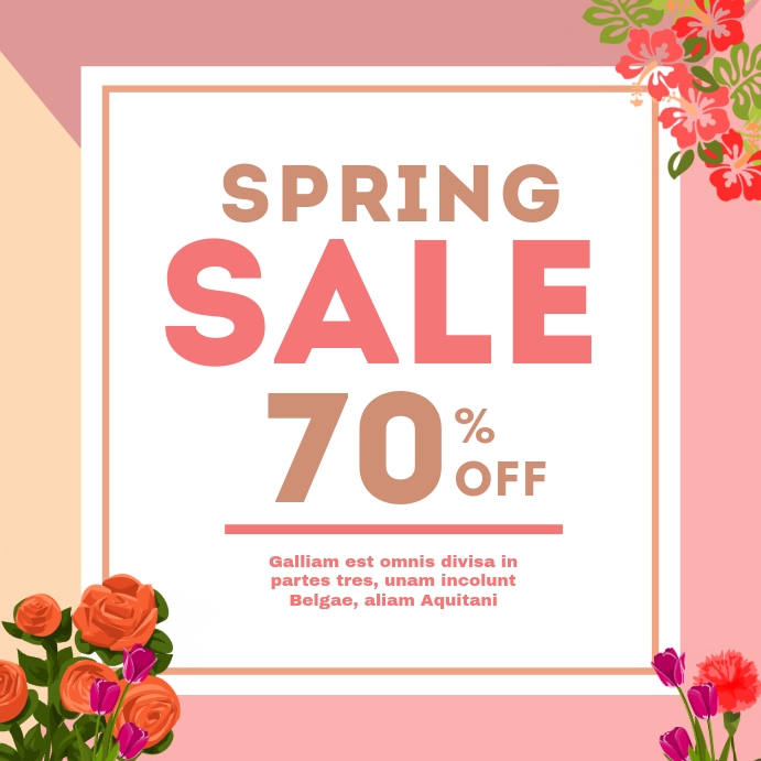 Spring sales instagram post advertisement Template | PosterMyWall