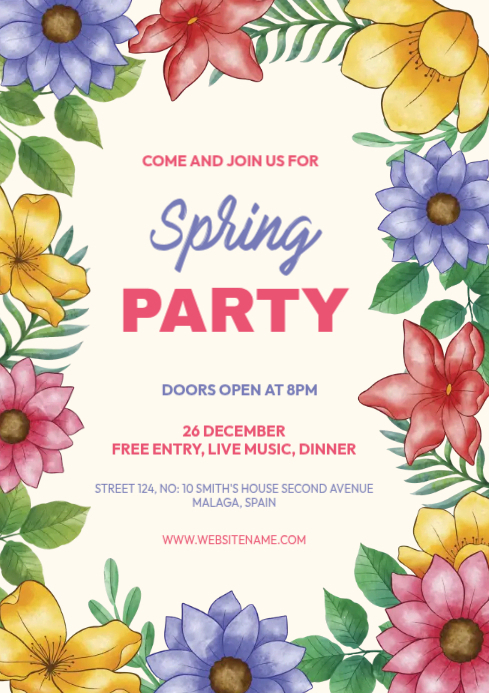 Plantilla de Spring Season Event Party | PosterMyWall
