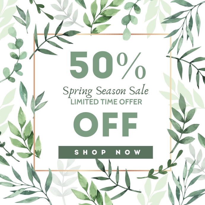 spring season sale limited time offer adverti Template | PosterMyWall