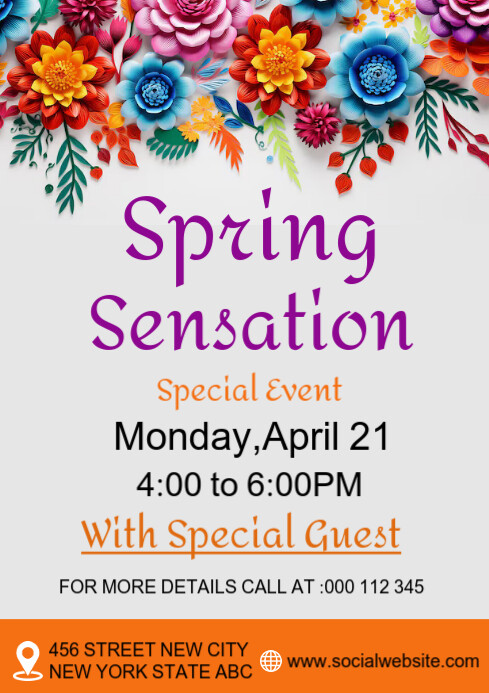 Spring Sensation A4 Templat | PosterMyWall