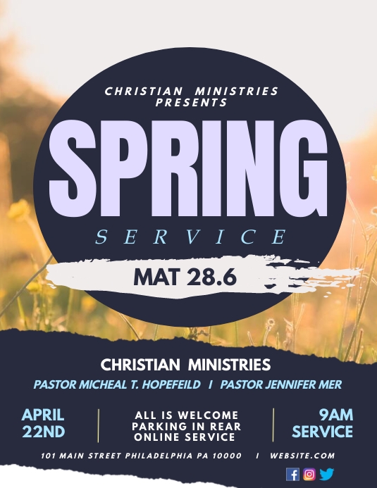 Spring Service Template | PosterMyWall