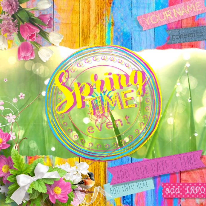 Spring Social Media Business Egg Event Community Kids Family Template ...