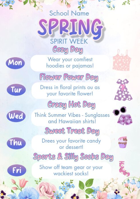 Copy of Spring Spirit Week | PosterMyWall