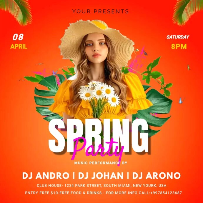 Plantilla de spring spring break | PosterMyWall