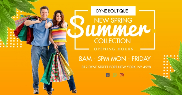 Copy of Spring Summer Clothes Shop Facebook Post Temp | PosterMyWall