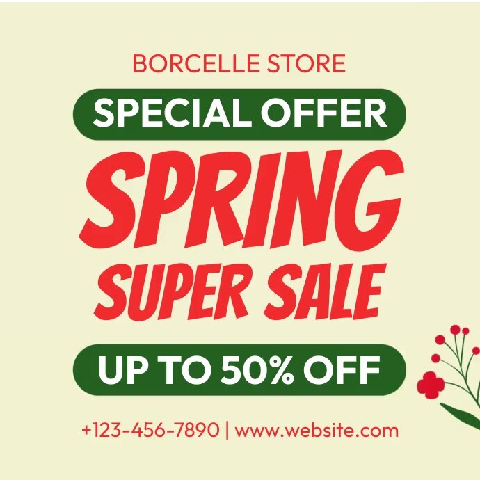 Spring Super Sale Template | PosterMyWall