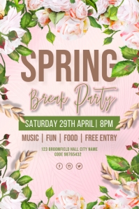 Spring Break Party Poster Template | PosterMyWall
