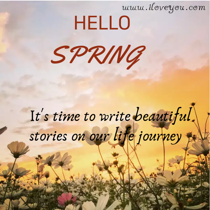 Plantilla de Hello spring Instagram post | PosterMyWall