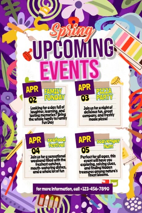 Spring Upcoming Events Template | PosterMyWall