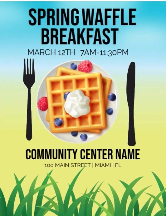 Copy of Spring Waffle Breakfast | PosterMyWall