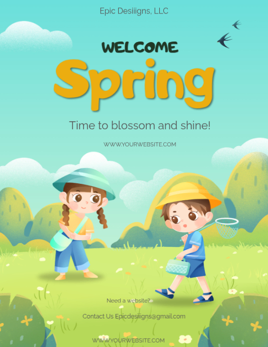 Spring Welcome Flyer Template | PosterMyWall
